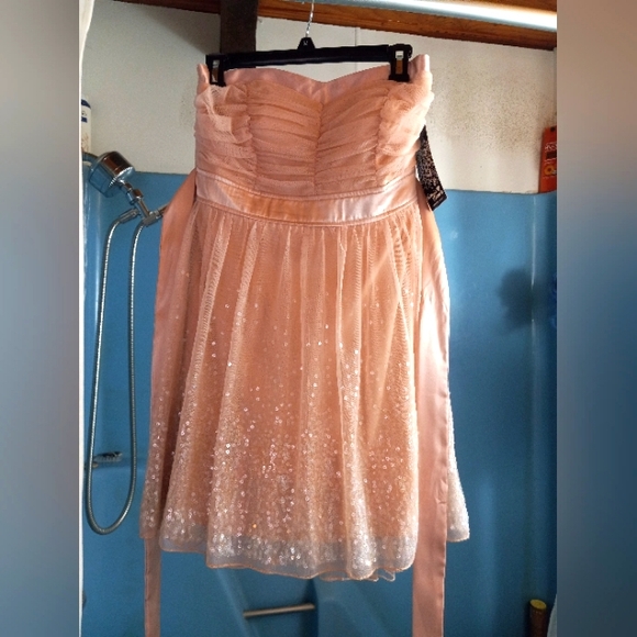My Michelle | Dresses | B2g Sequin Hearts By My Michelle Peach Sequin ...